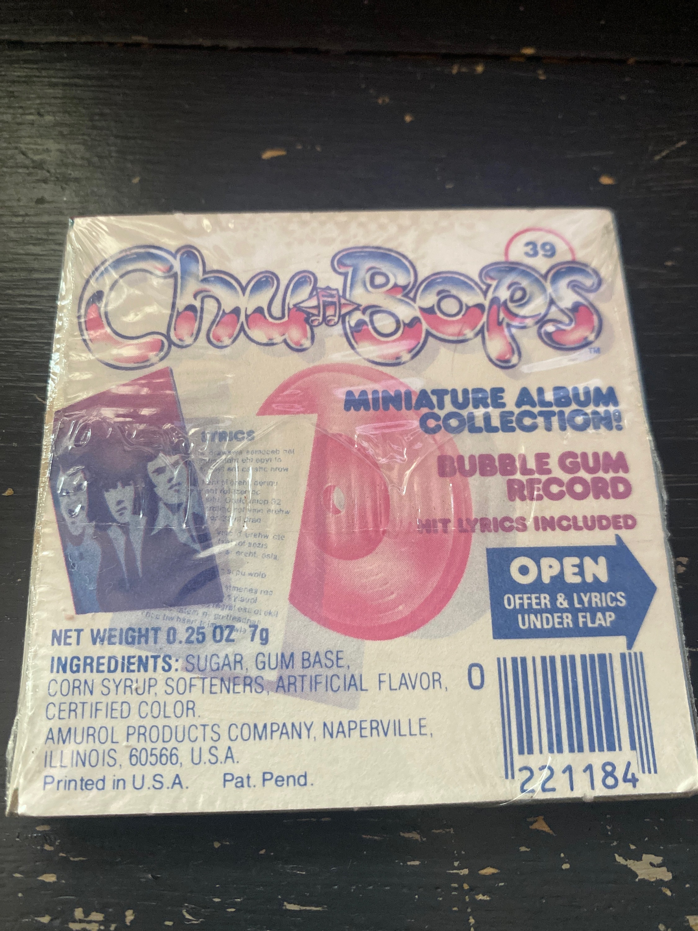 Jefferson Starship #39 Chu Bop Miniature Album Bubble Gum Record 1983 ...