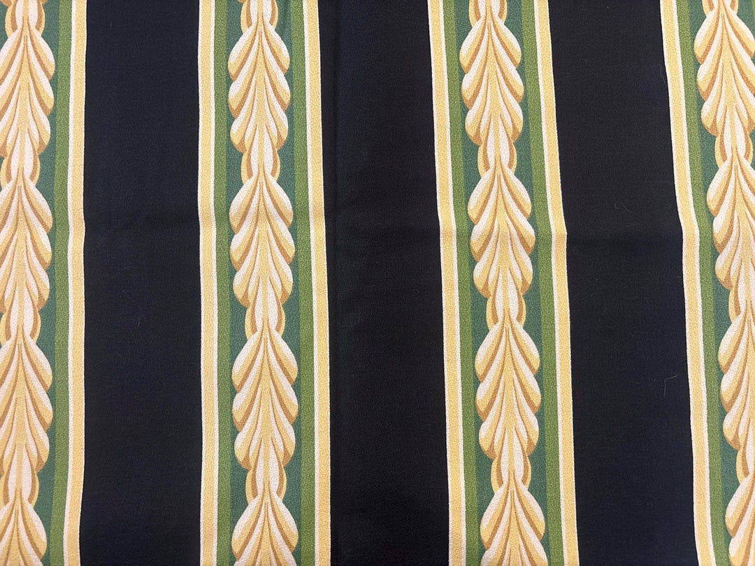 Vintage Retro Barkcloth 53” W X 39” L Art Deco Wallpaper Stripe Black ...