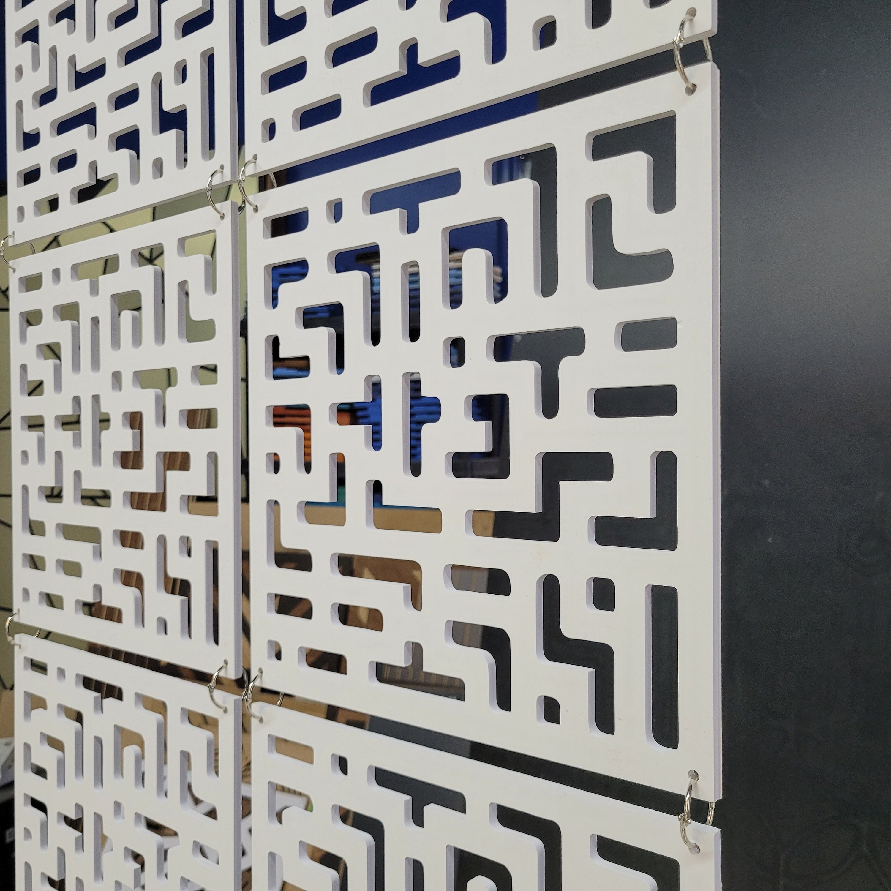 Hanging Partition Tiles Modern Wall Hanging for Living Room - Etsy