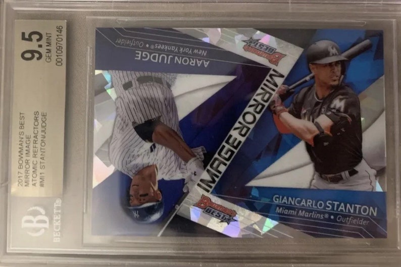 2017 Aaron Judge and Mike Stanton Mirror Image Rookie Atomic Refractor ...