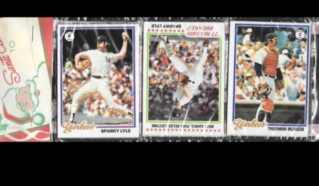 1978 Topps Holiday Baseball Rack Pack Thurman Munson Sparky Lyle NY ...