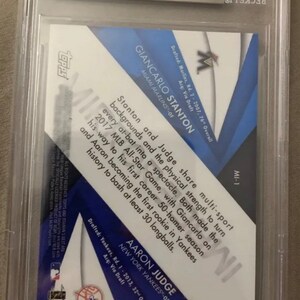 2017 Aaron Judge and Mike Stanton Mirror Image Rookie Atomic Refractor ...