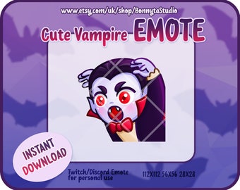 CUTE VAMPIRE Emote Vampire Drinking Halloween Emotes Kawaii Spooky ...