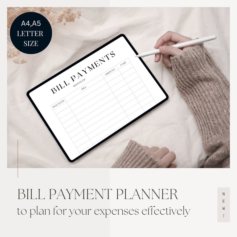 Monthly Budget Planner Printable | Pdf Printable Planner | | A4, A5 and ...