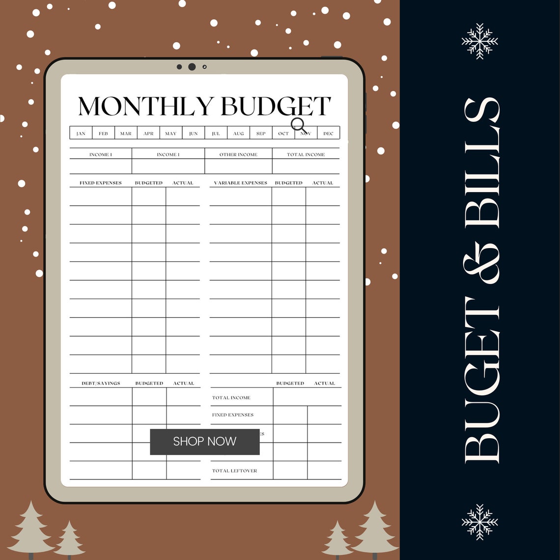 Monthly Budget Planner Printable Pdf Printable Planner A4, A5 and ...