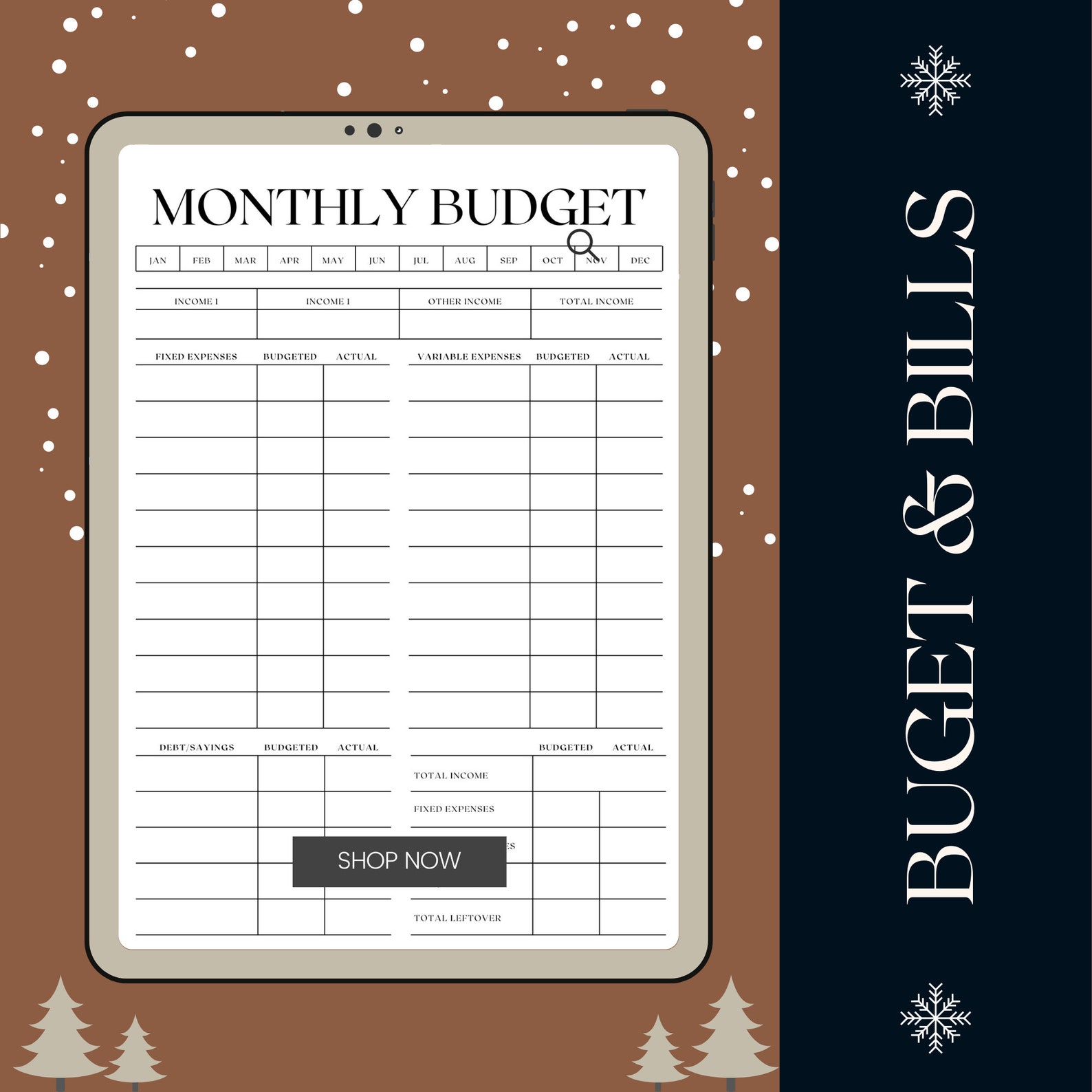 Monthly Budget Planner Printable | Pdf Printable Planner | | A4, A5 and ...