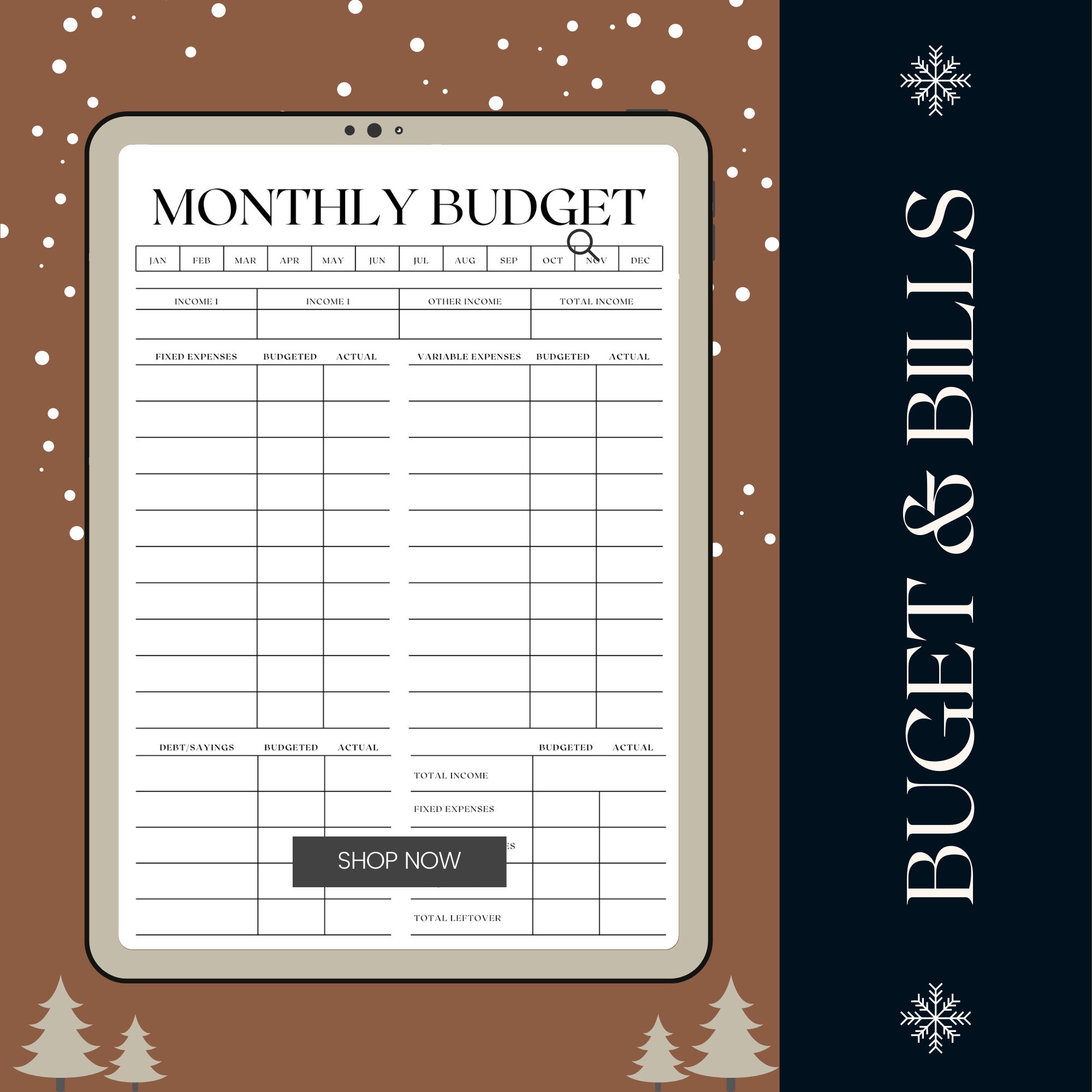 Monthly Budget Planner Printable | Pdf Printable Planner | | A4, A5 and ...