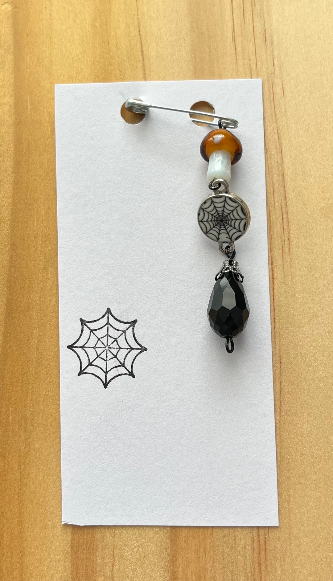 Handmade Beaded Safety Pin Charm the Perfect Addition to Any Bag ...