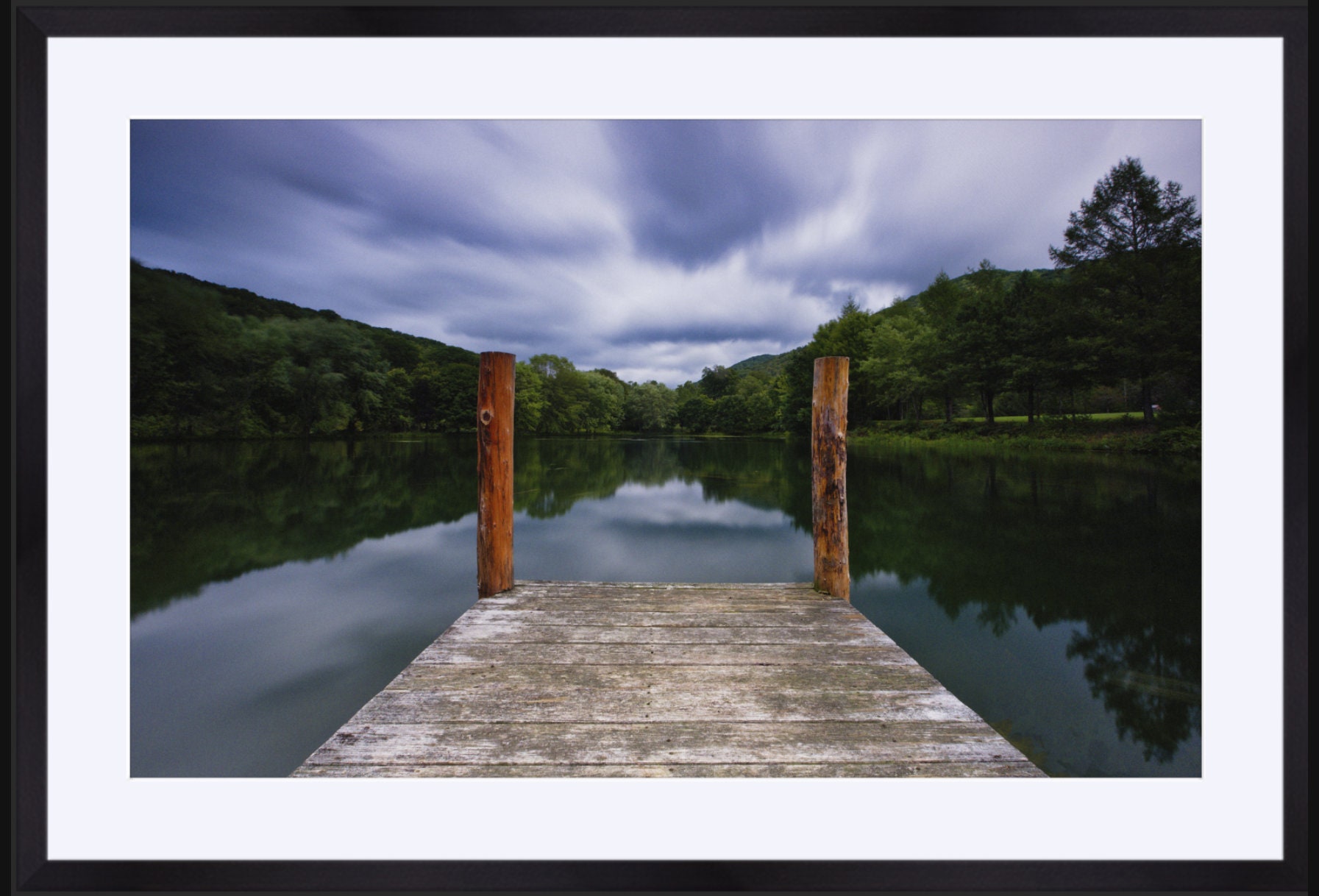 New England Barn and Reflecting Pond Color Infrared Photography 2 of 5 ...