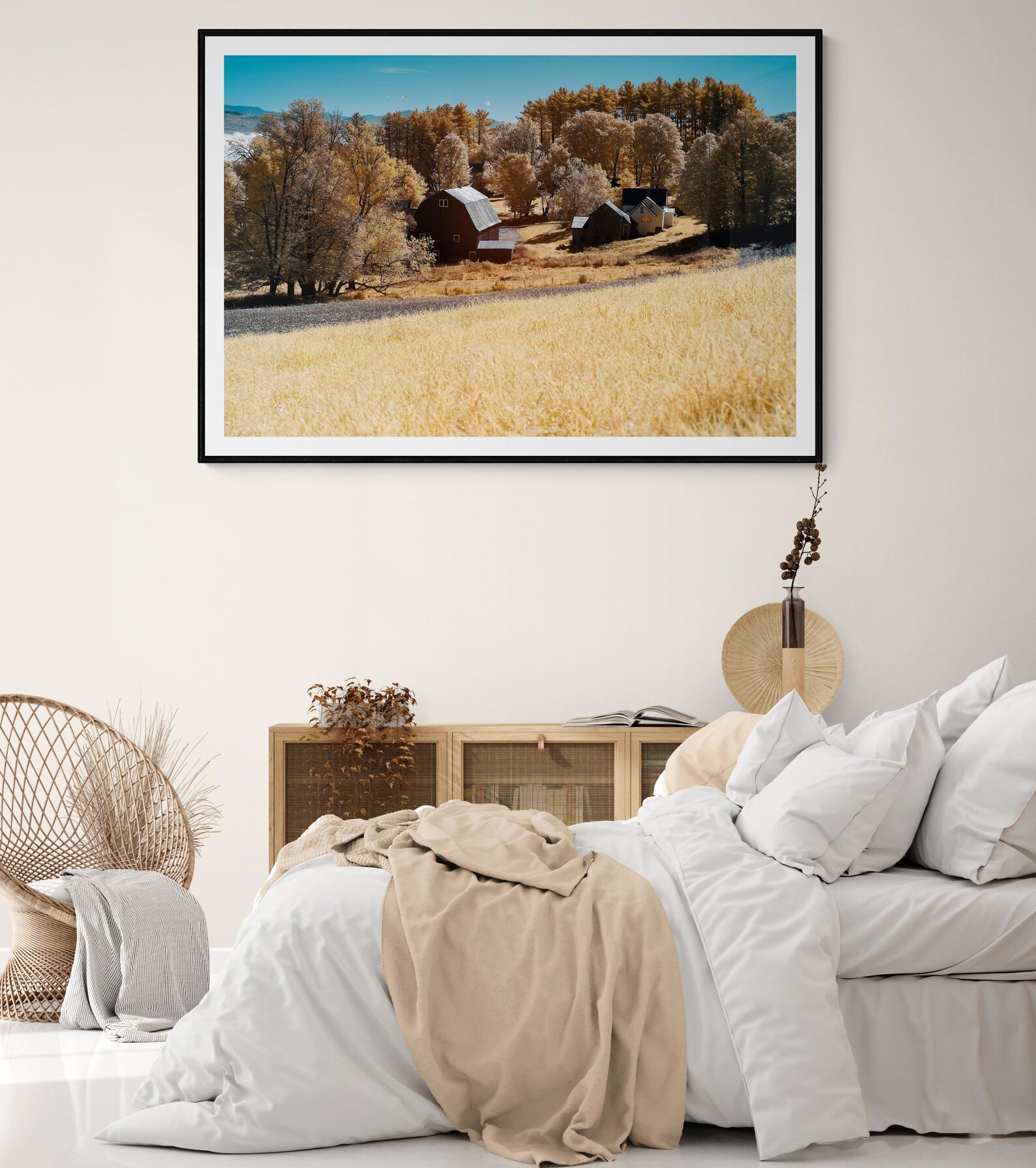 Hidden Barns in a Magical Valley Color Infrared Photography 2 of 3 - Etsy