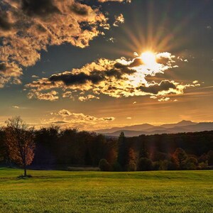 Dramatic Autumn Sunset Over the White Mountains Color Photography 3 of ...