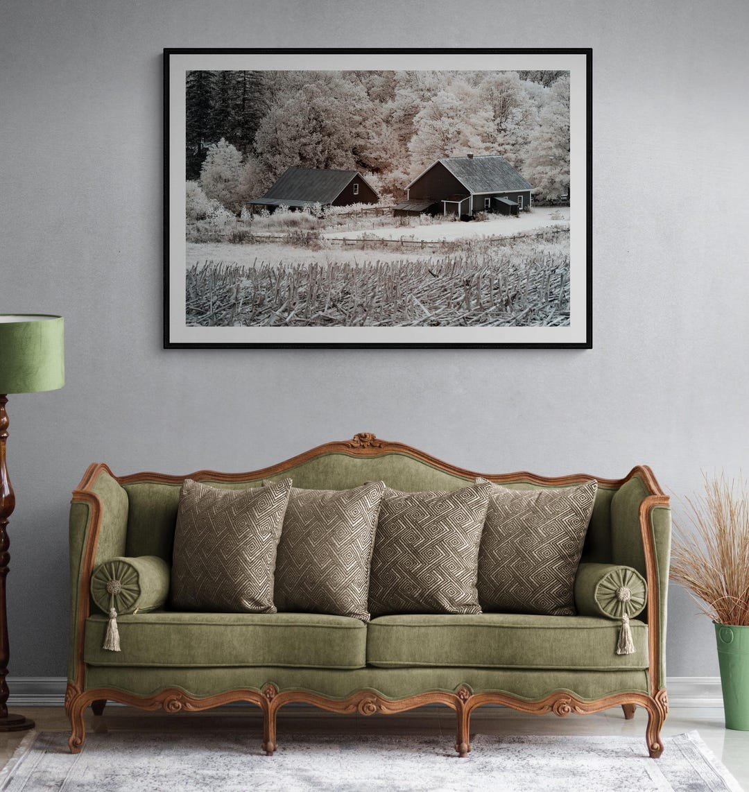 Hidden Barns in a Magical Valley Color Infrared Photography 1 of 3 - Etsy