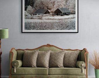 Hidden Barns in a Magical Valley Color Infrared Photography 2 of 3 - Etsy