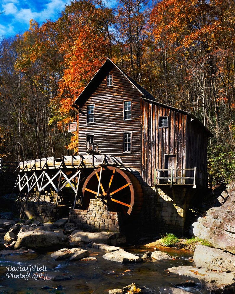 Rural Country Grist Mill Hidden in the Woods West Virginia Color ...