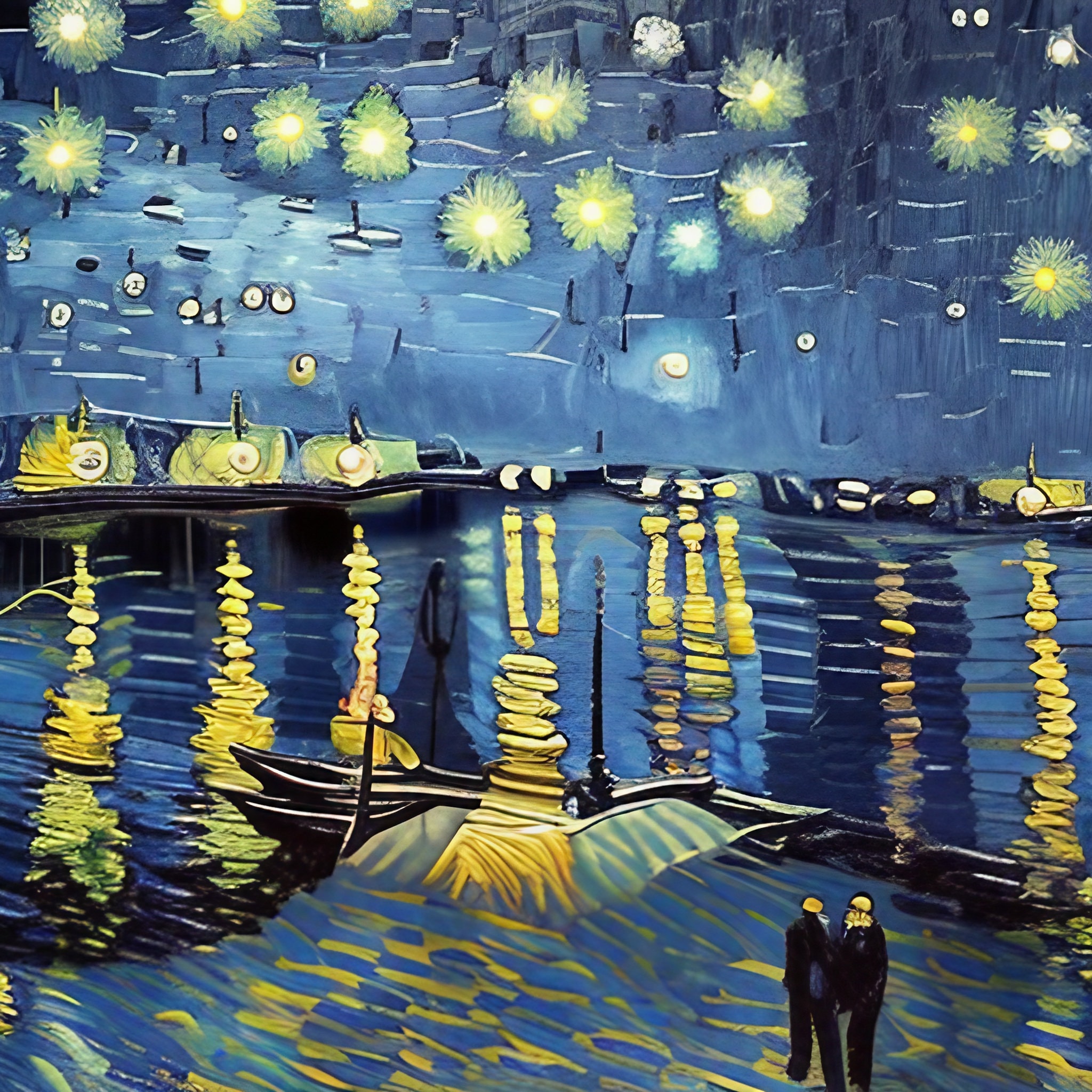 Starry Night Inspired Printable Digital Art Printable Wall Art Vincent ...