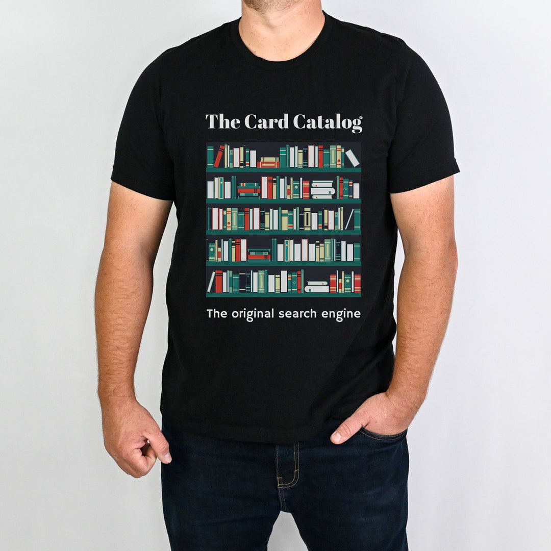 The Card Catalog the Original Search Engine T-shirt - Etsy