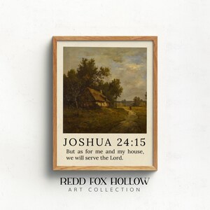 Joshua 24:15 Art Print Christian, Printable Art, Digital Download - Etsy