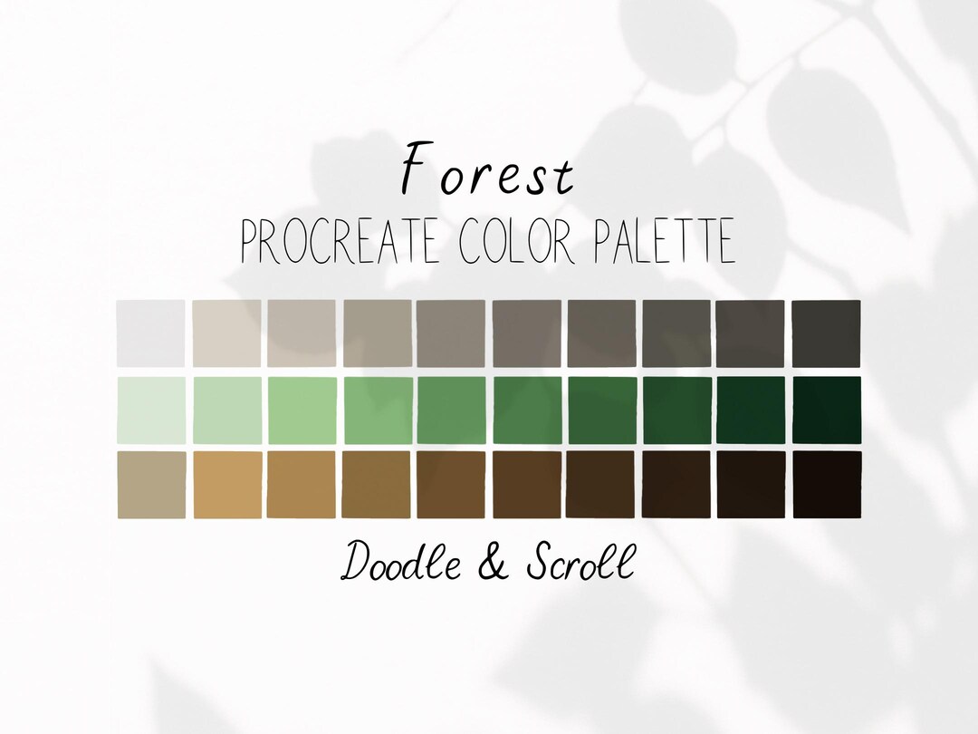 Forest Procreate Color Palette - Etsy