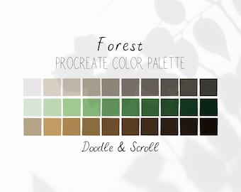 Woodland Forest Procreate Color Palette | Color Swatches | iPad ...