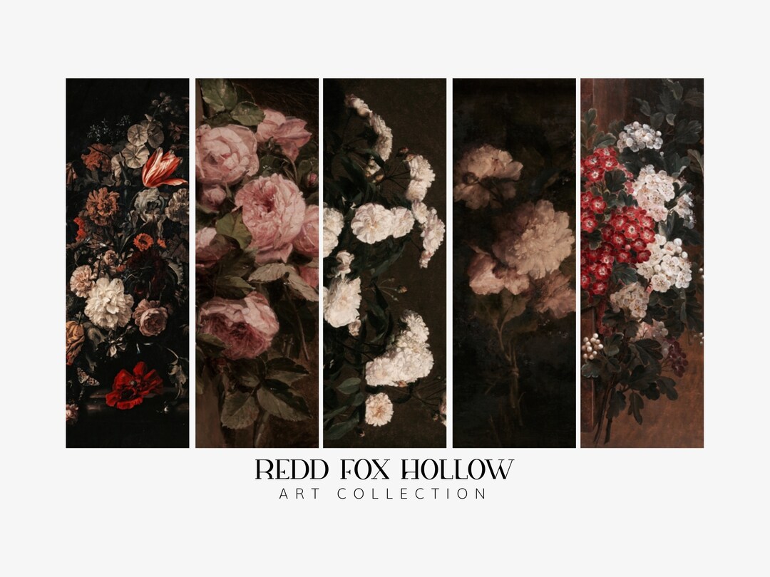 Printable Vintage Floral Bookmarks, Set of 5 - Etsy