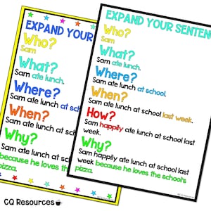 Educational WH Question Posters - Writing Posters - Visuals - English ...