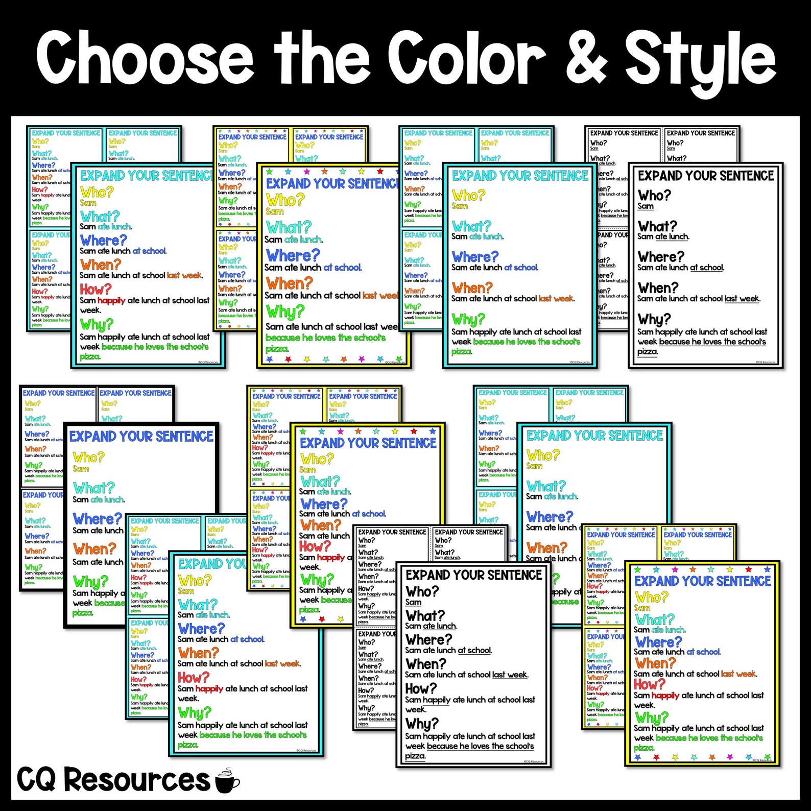 Educational WH Question Posters - Writing Posters - Visuals - English ...