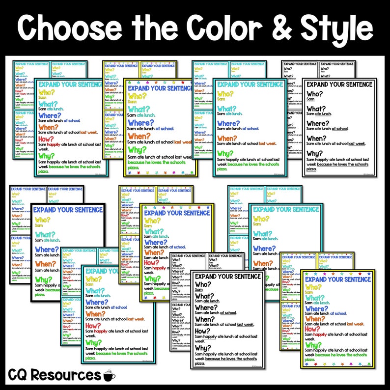 Educational WH Question Posters - Writing Posters - Visuals - English ...