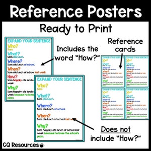Educational WH Question Posters - Writing Posters - Visuals - English ...