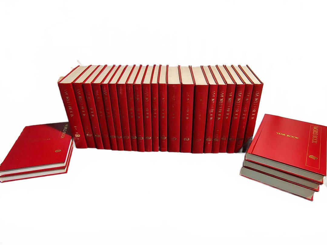 Complete Set of 1988 World Book Encyclopedias Red Collectible Edition ...