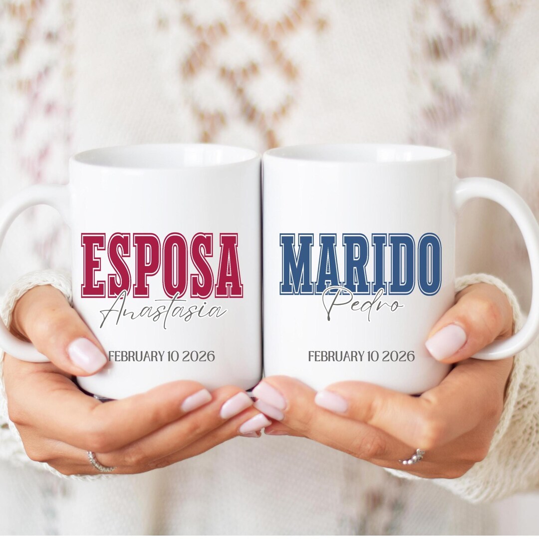 Tazas Personalizadas Marido Esposa, Spanish Wedding Gift Mugs, Regalos ...