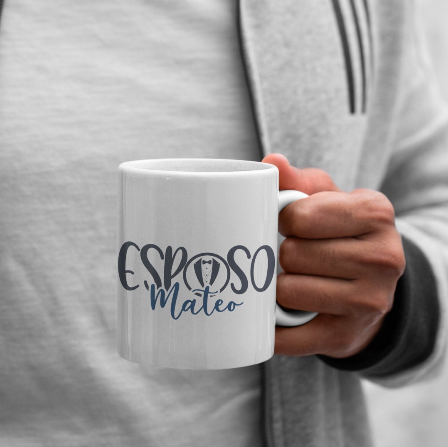 Personalized Spanish Wedding Mugs: Esposo Esposa Gift Set - Etsy