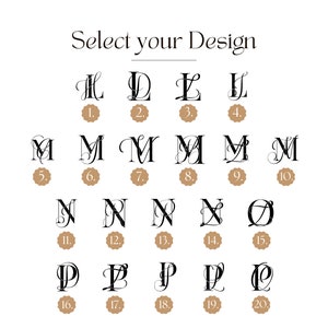 Modern Wedding Monogram, Letters L-P, Pre-made Logo, Calligraphy ...