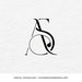 Modern Wedding Monogram, Letters A-F, Pre-made Logo, Calligraphy ...