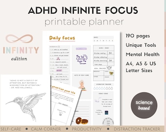 ADHD Daily Planner for Adults, Neurodivergent, Brain Dump Template ...