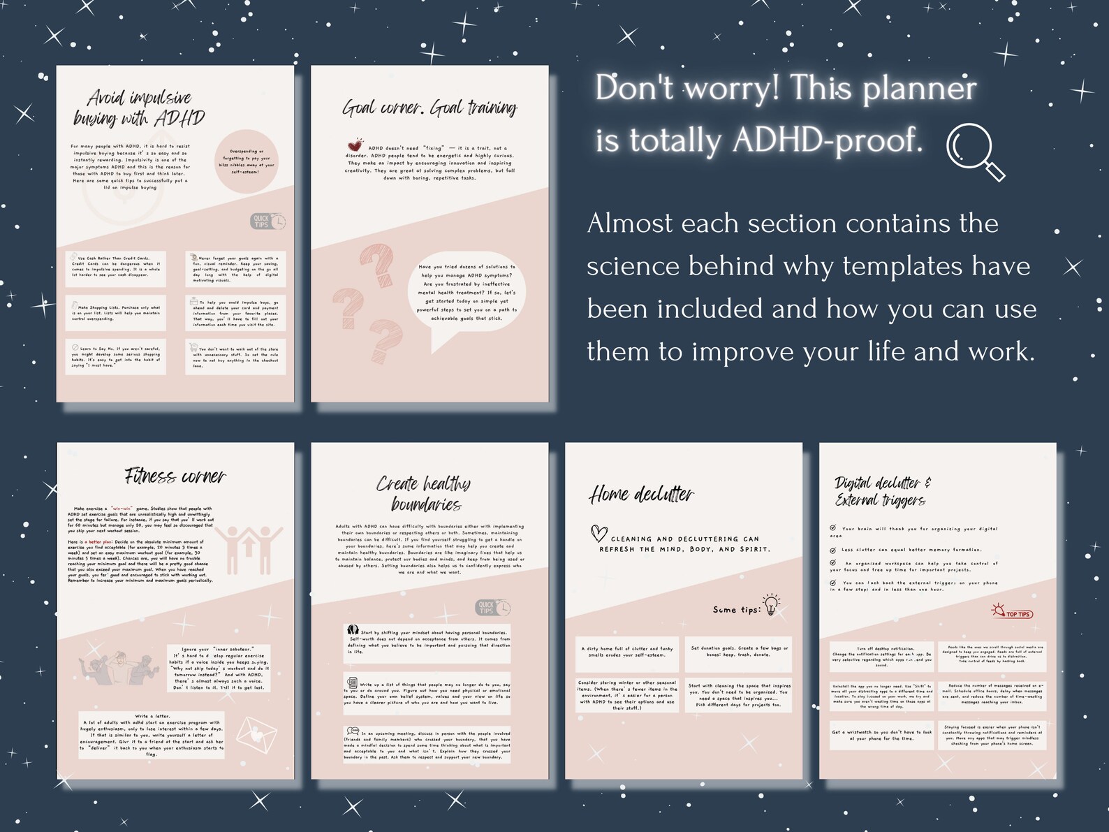 ADHD Planner science Based PRINTABLE Adult ADHD Journal - Etsy