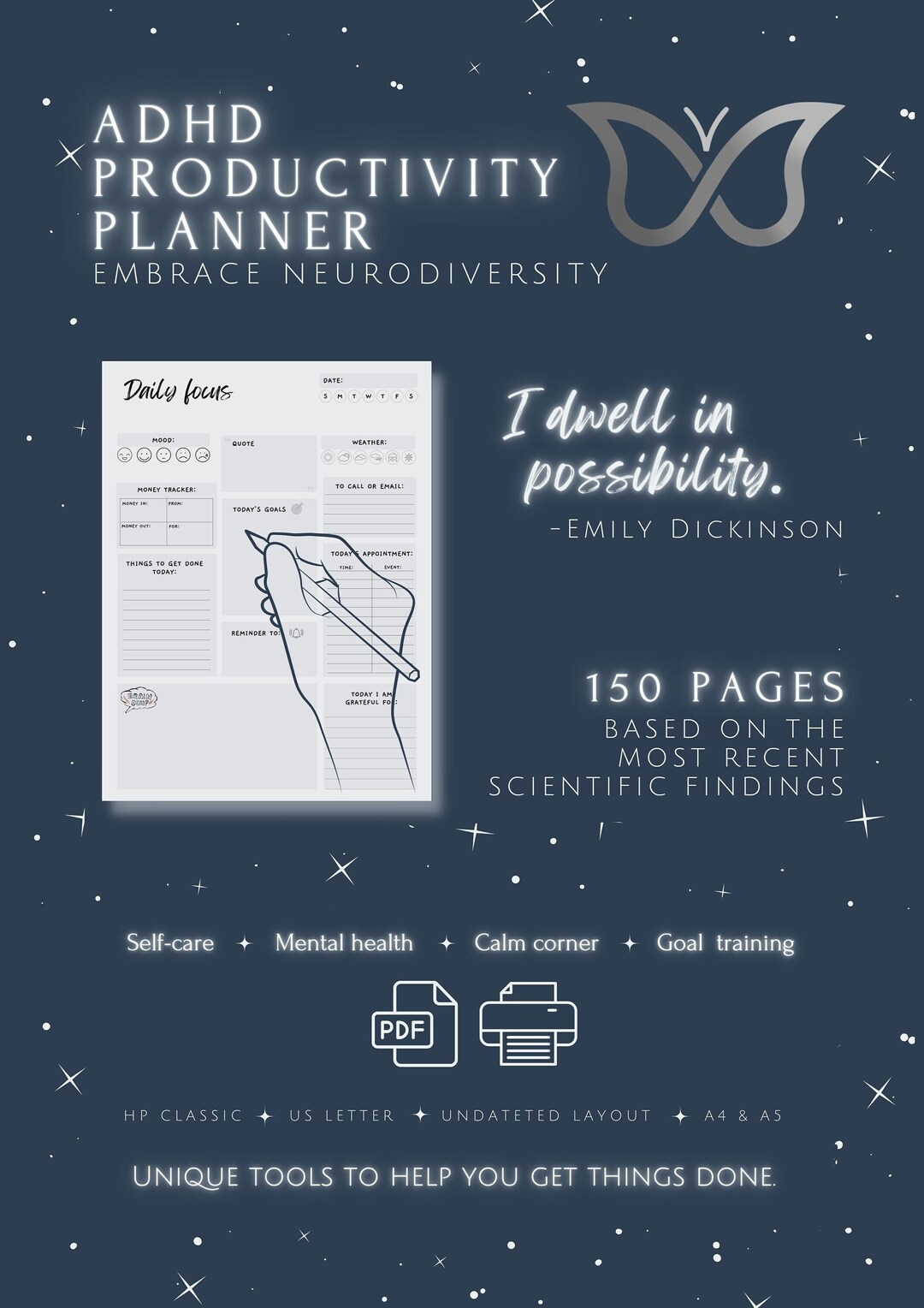 ADHD Planner science Based PRINTABLE Adult ADHD Journal - Etsy
