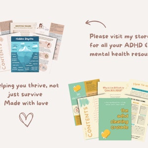 Sitting With Your Feelings CBT Therapy Worksheets to Manage Your Mental ...