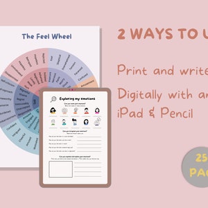 ADHD Feelings Wheel Workbook | Spinning Emotions With ADHD | Emotional ...