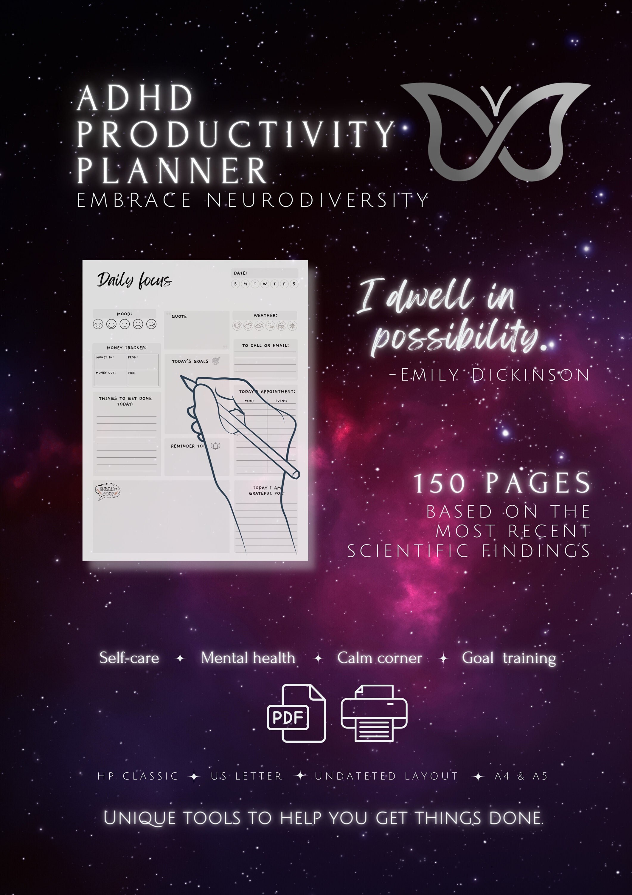 ADHD Planner science Based PRINTABLE Adult ADHD Journal - Etsy