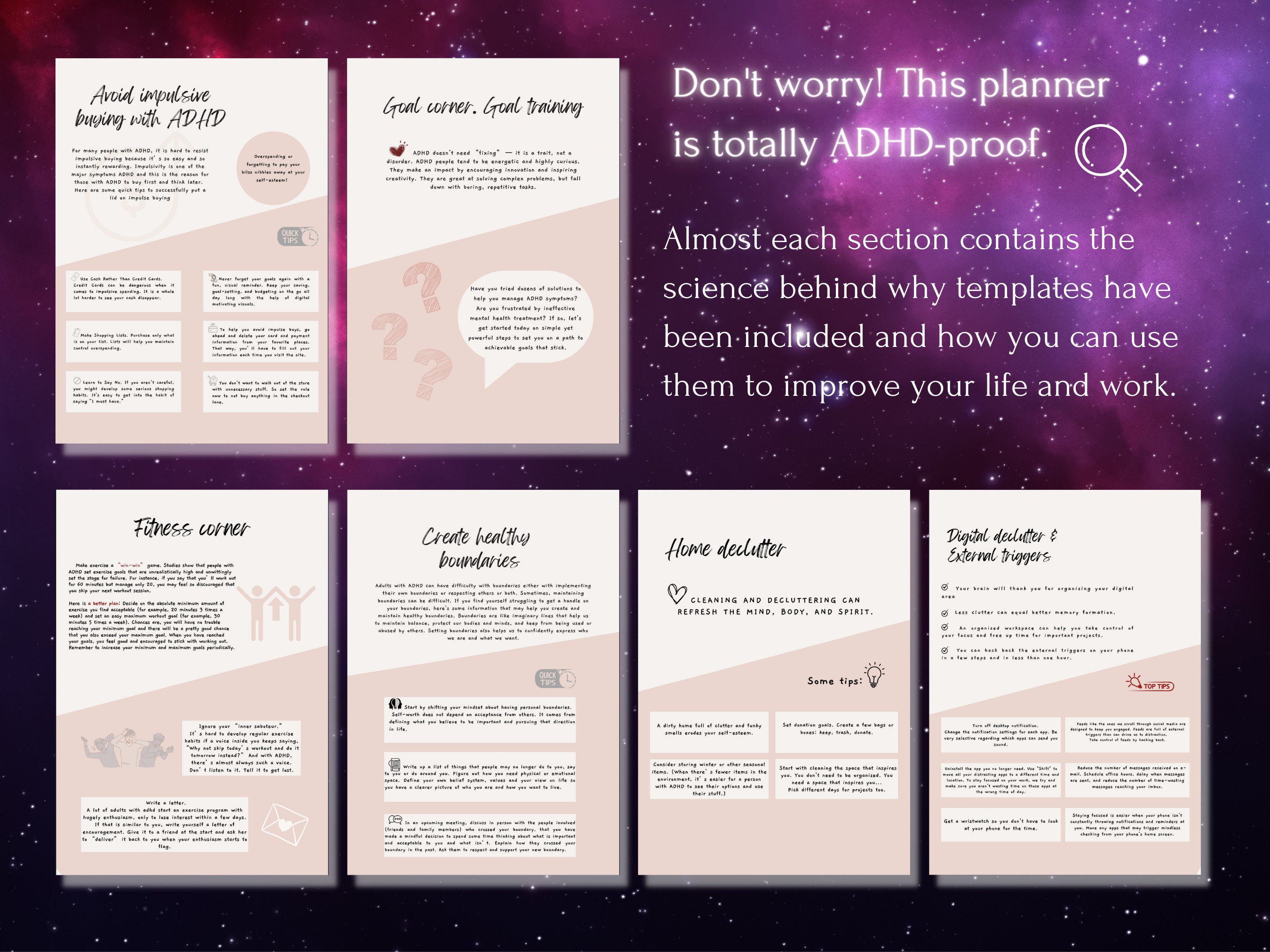 ADHD Planner science Based PRINTABLE Adult ADHD Journal - Etsy