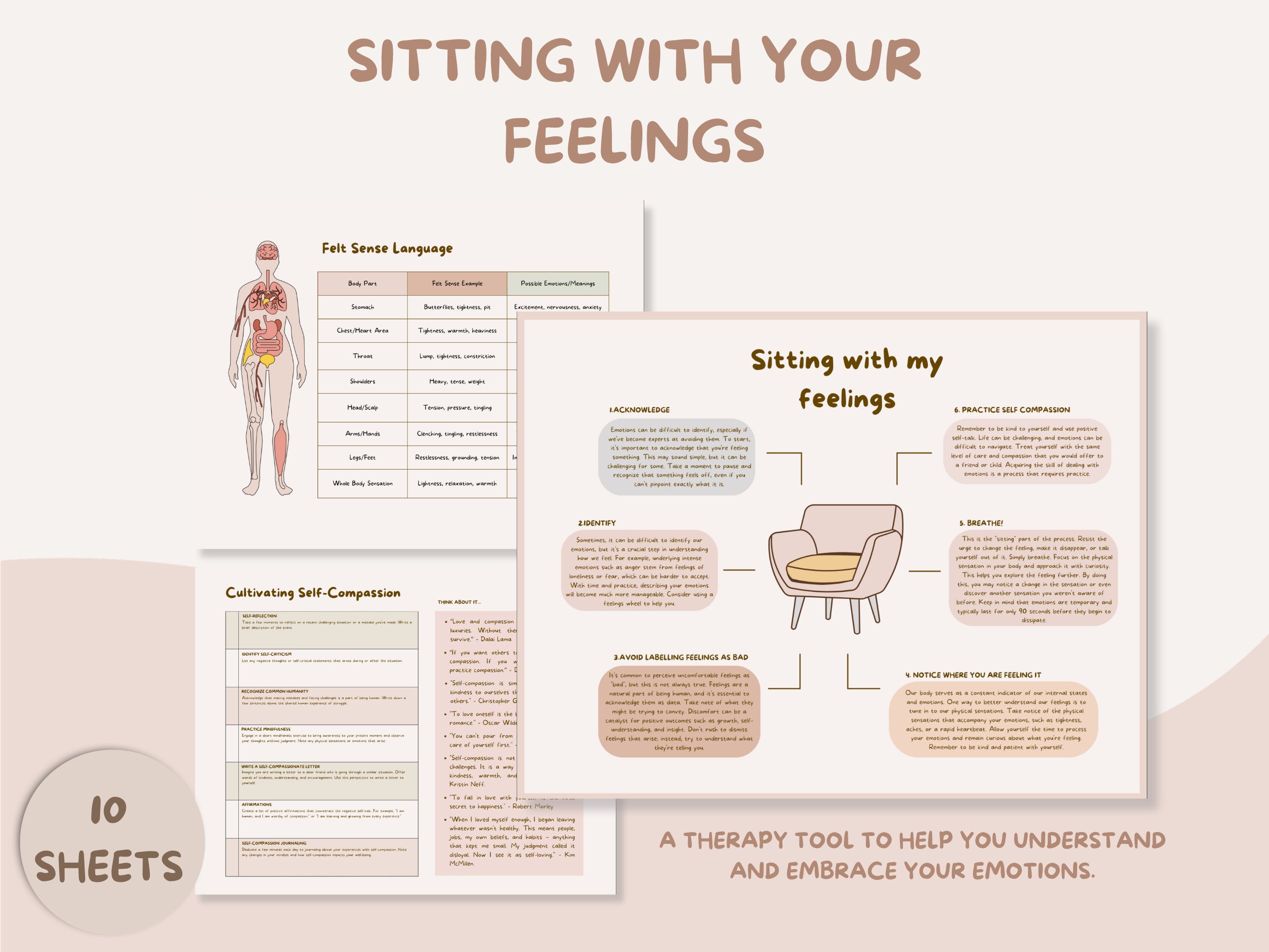 ADHD Emotional Regulation Resource. Sitting With Your Feelings CBT ...
