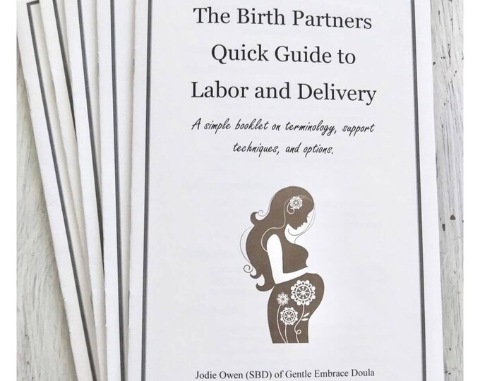 Birth Partner Book, Birth Partner, Booklet, Labor Support Book, Free ...