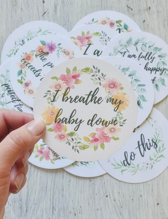 Christian Birth Affirmations Round Affirmation Cards - Etsy