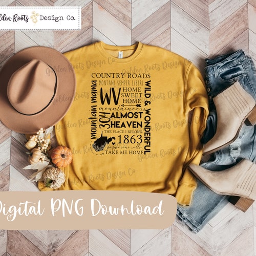 WV Country Roads Collage PNG Sublimation Design Cut File - Etsy