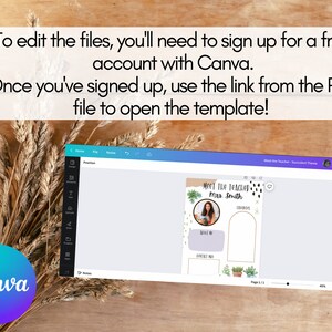 Meet the Teacher Template Editable - Canva Teacher Template - Classroom ...