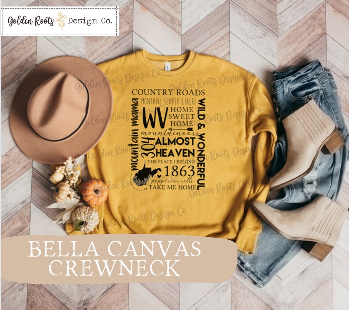 West Virginia Favorites Sweatshirt - 304, WV, Home Sweet Home, Mountain ...