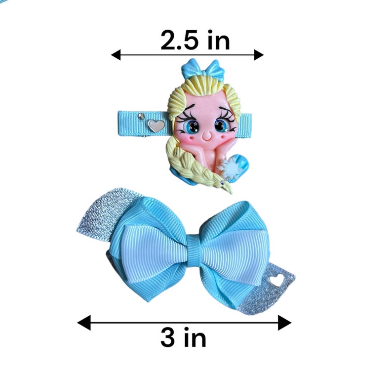 Princess Elsa Hair Clip Set of 2 Disney/frozen/elsa - Etsy