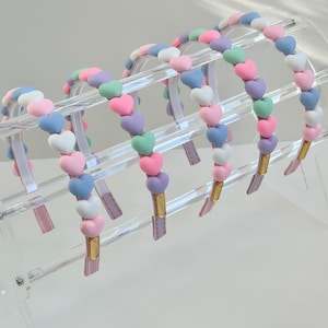 Hearts Candy Color Headband Colorful Handmade Headband Spring Headband ...