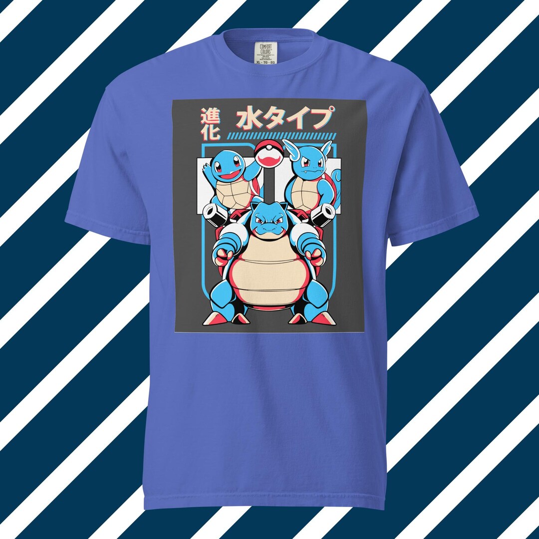 Squirtle, Wartortle, Blastoise Unisex Garment-dyed Heavyweight T-shirt ...