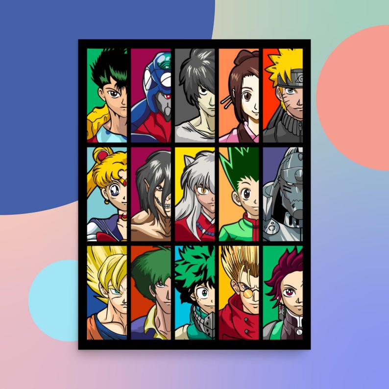 All Anime Poster, Naruto, Dragon Ball Z, Demon Slayer, My Hero Academia ...
